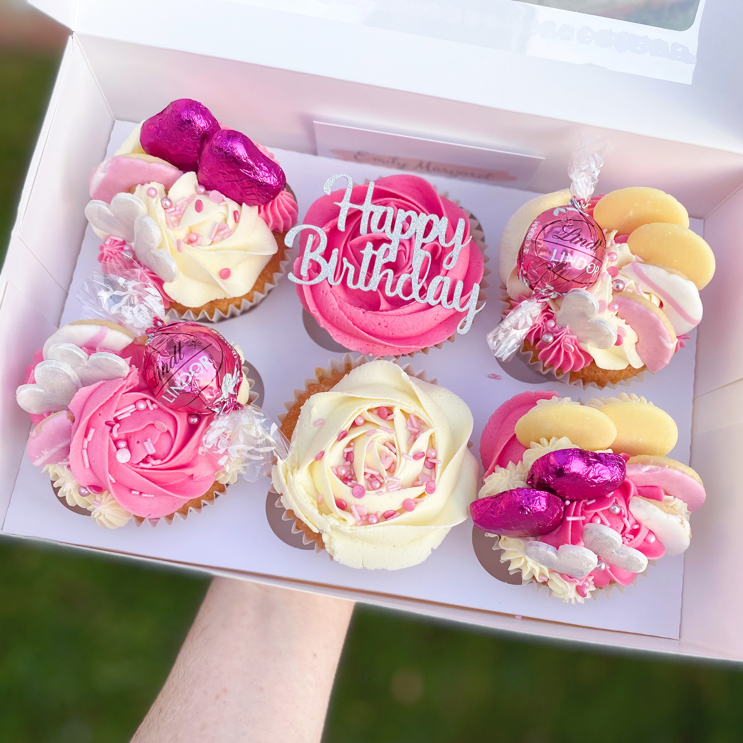 Pink Birthday Cupcakes